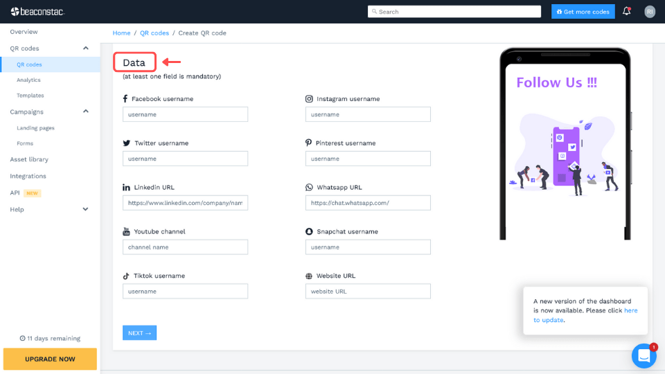 Generate QR Codes with Text Below: Create QR Code CTA