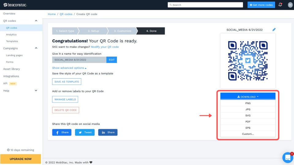 Generate QR Codes with Text Below: Create QR Code CTA