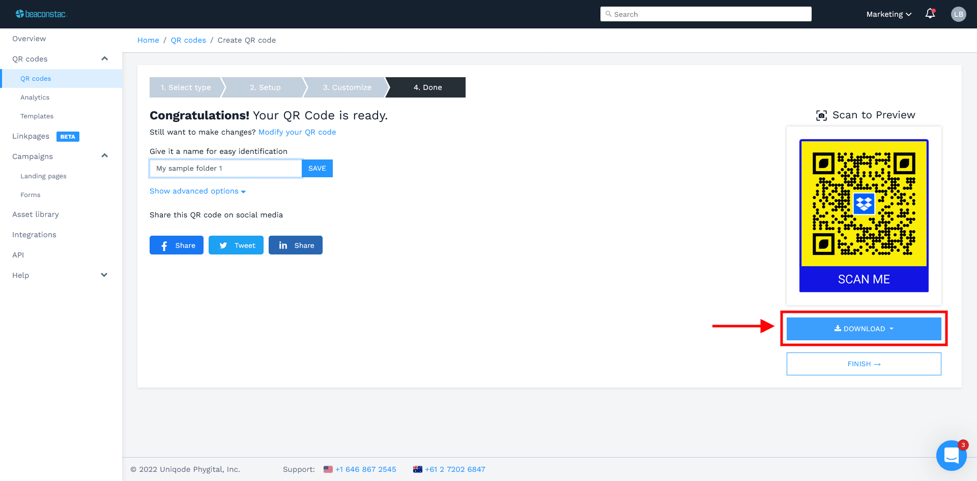 How to Make a Dropbox QR Code for a File or Folder