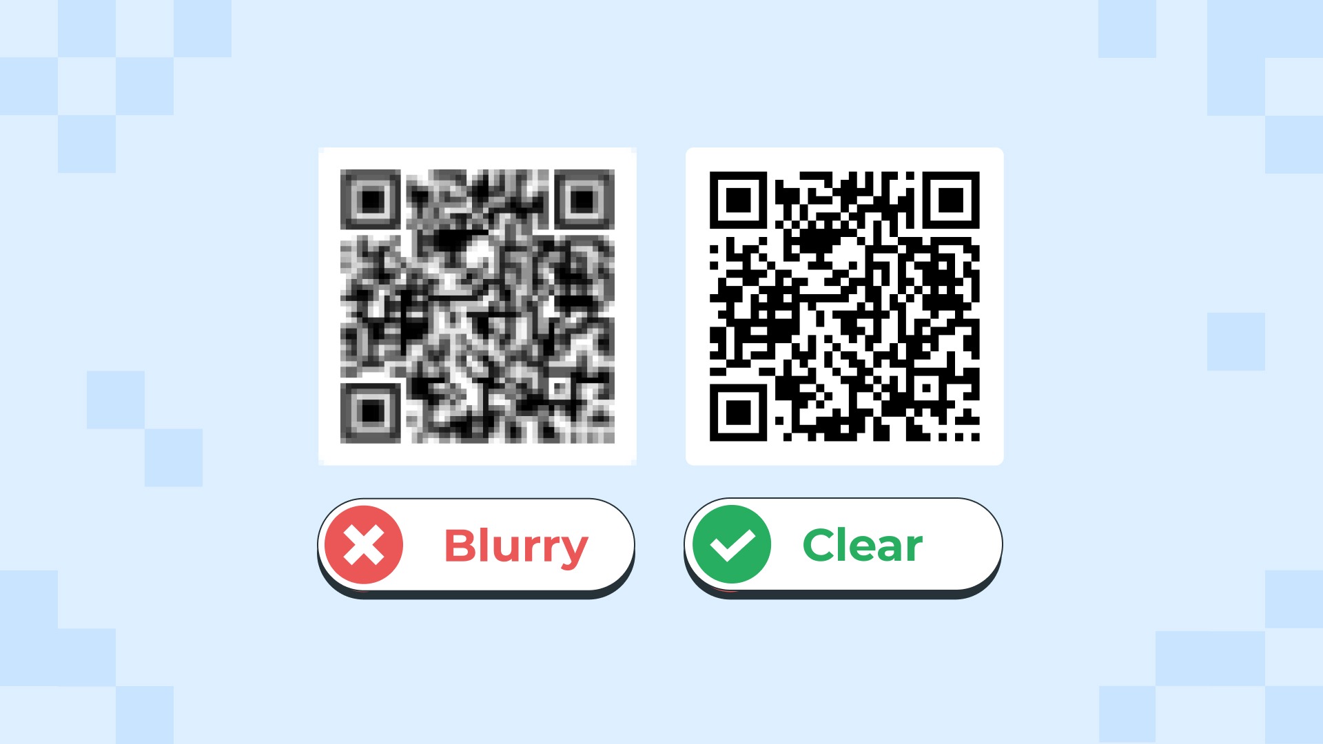 Generate Clear and High Resolution QR Codes