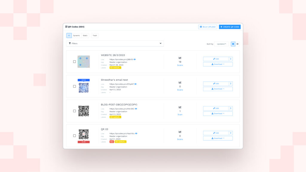 Improve & Ease Storage Management with Organization QR Codes
