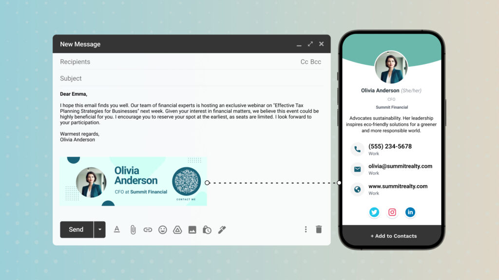 Optimizing CFO Email Signatures with Digital Business Cards