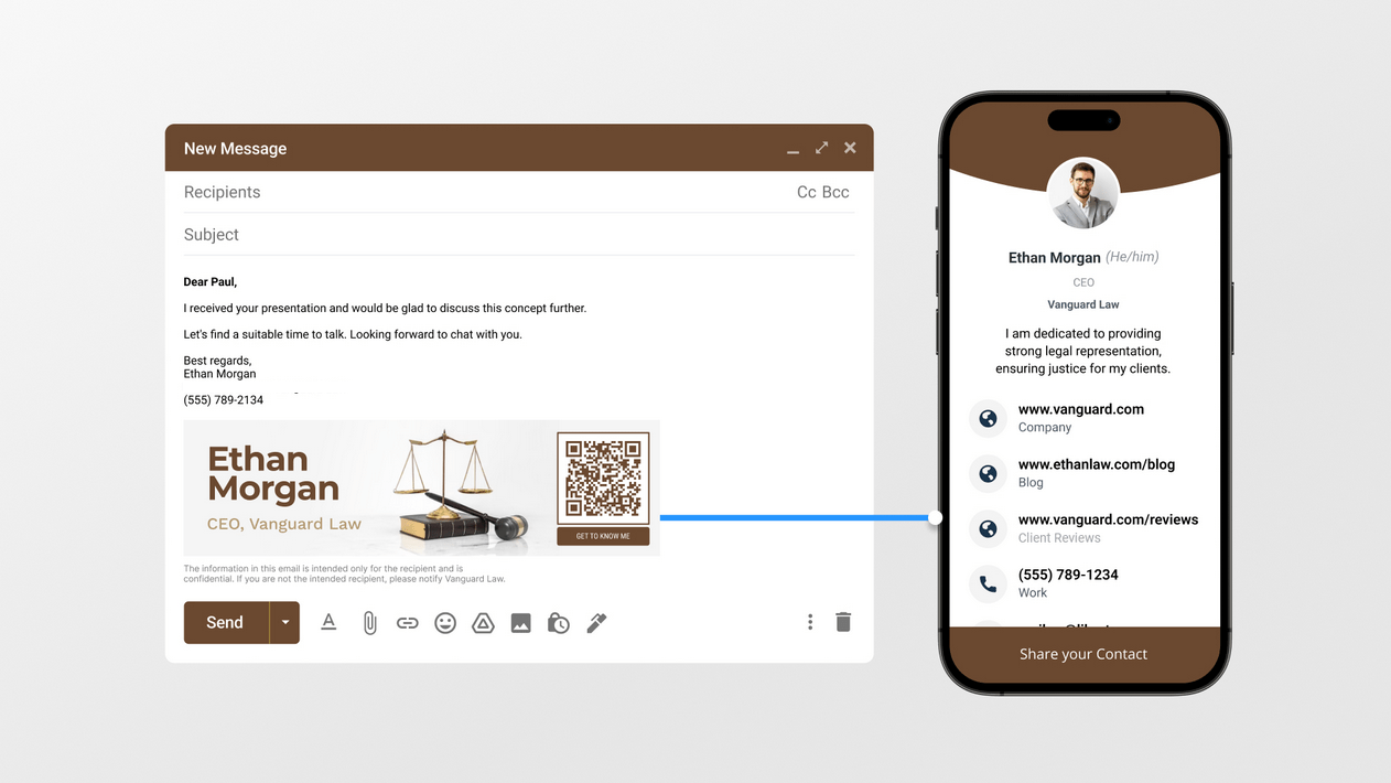 Digital Business Cards in CEO Email Signatures: 5 Key Benefits