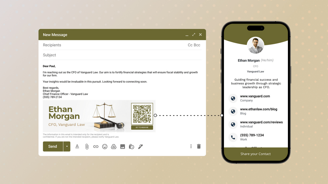 Optimizing CFO Email Signatures with Digital Business Cards