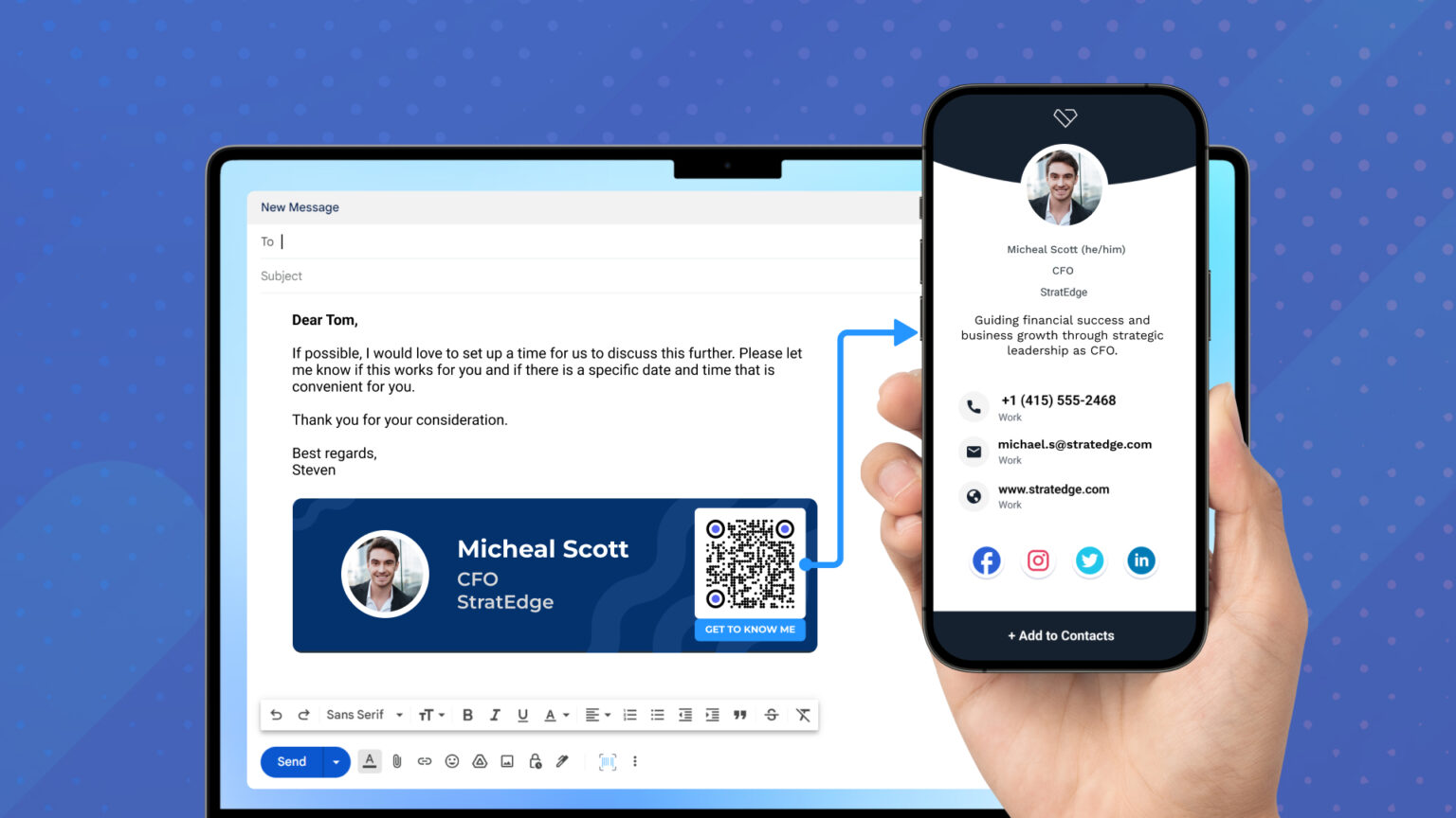 Optimizing CFO Email Signatures with Digital Business Cards