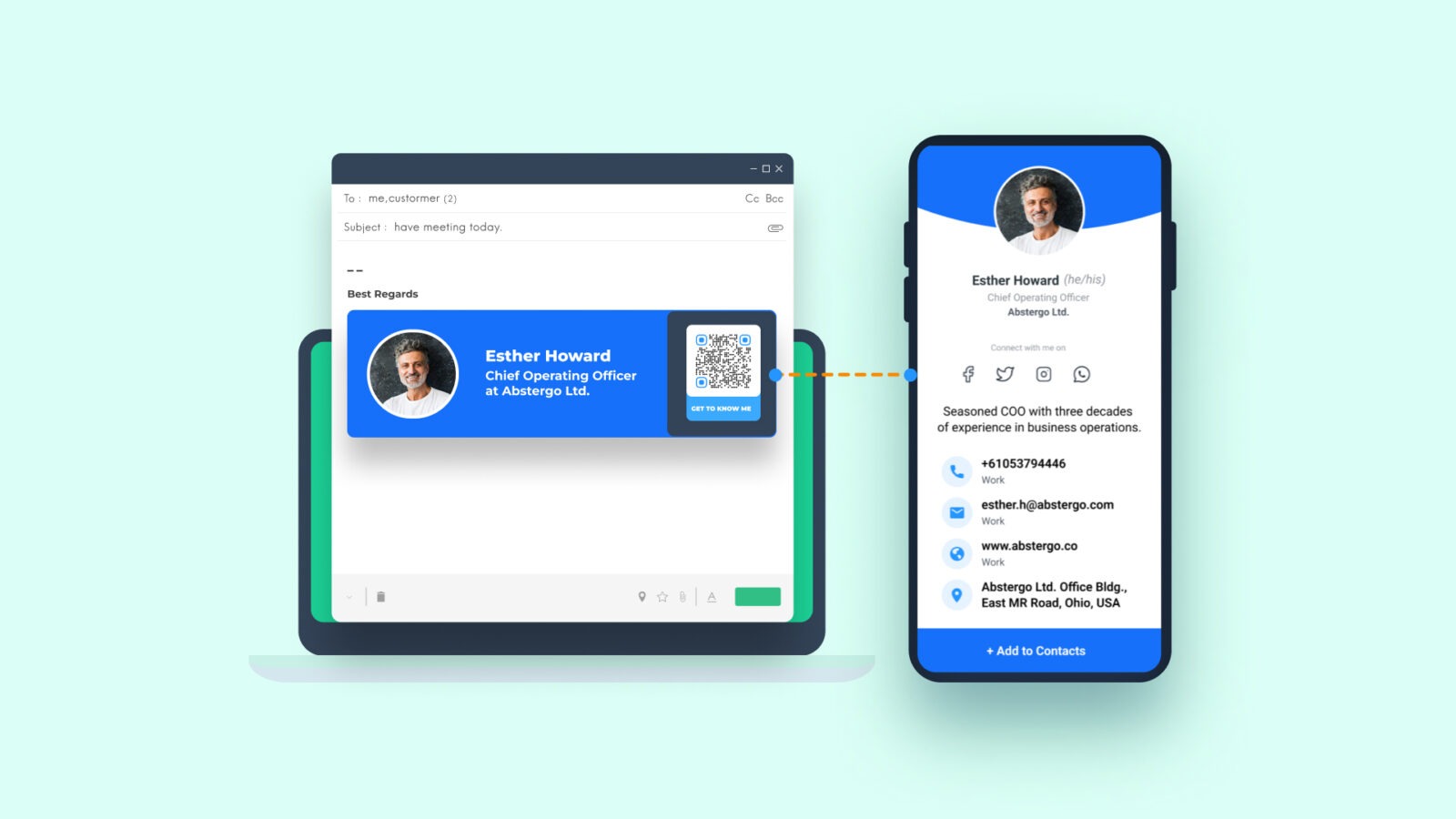 Everything that a user can know about virtual business cards, such as ...