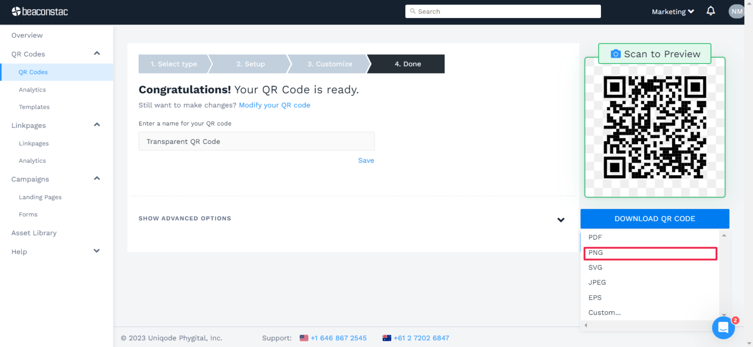 Transparent QR Code Generator: Download in PNG Format